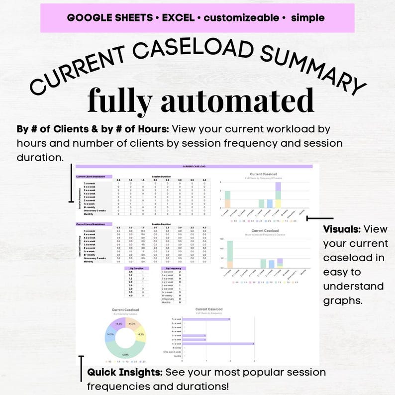 BCBA Caseload Tracker, Caseload Manager ABA, Caseload Planner, Bcba ...