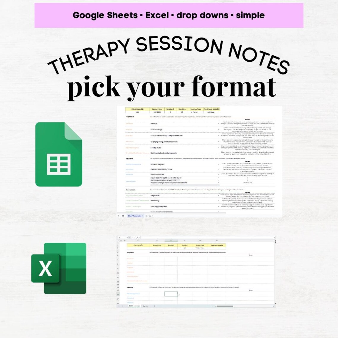 SOAP Notes Therapy Template, SOAP Notes, SOAP Therapy Note, Soap Note ...