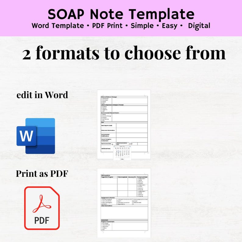 Aba Bcba Rbt SOAP Note Template, RBT Notes, ABA Notes, Aba Session Note ...