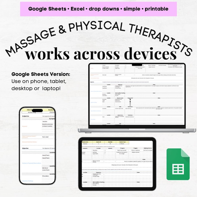 Massage Therapy SOAP Note Template, Massage Therapy Notes, Physical ...