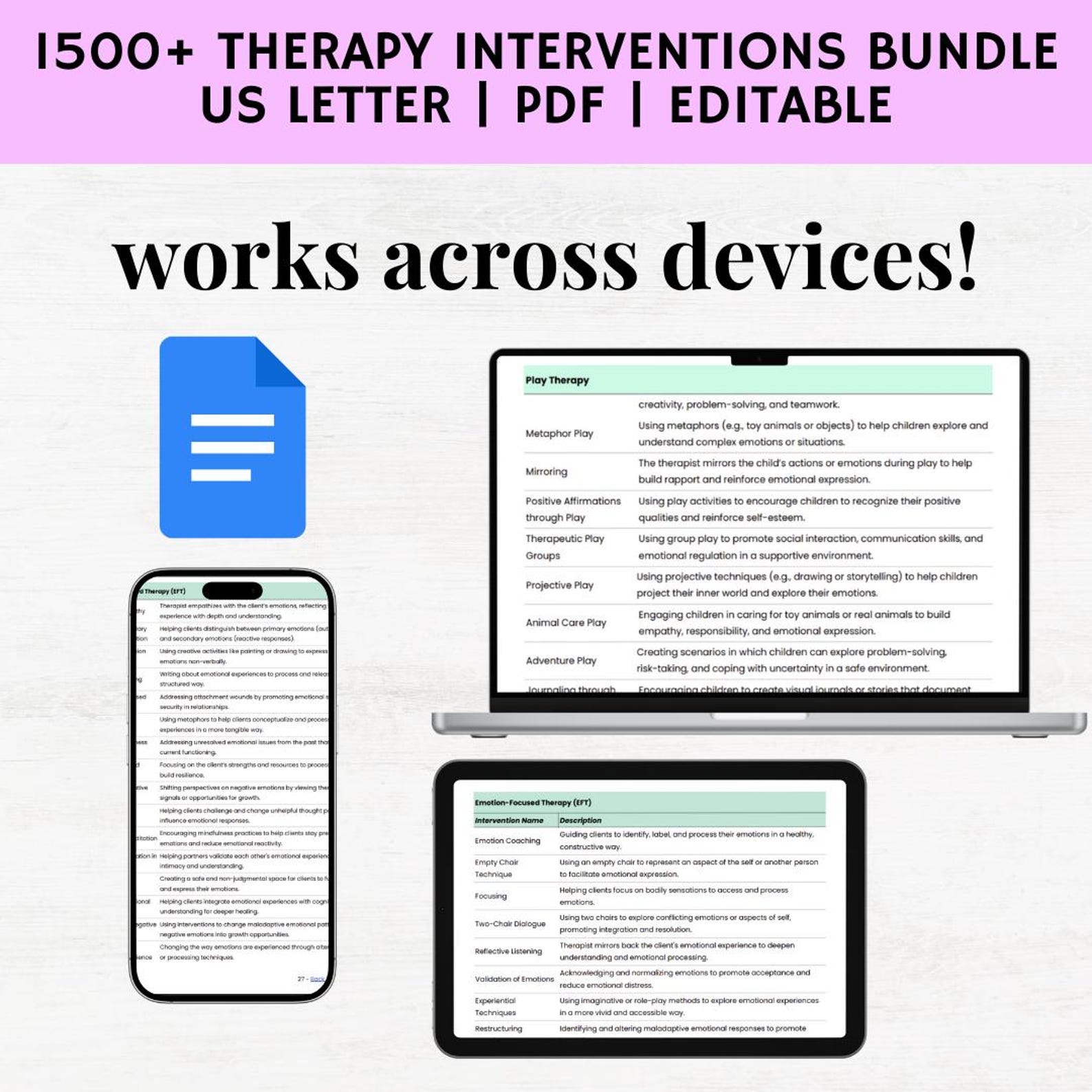 Therapy Intervention Bundle PDF, Therapy Techniques, Therapy ...