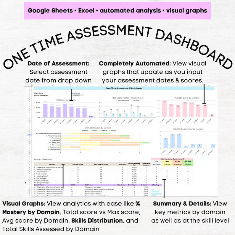 ABLLS-R Assessment Sheet, ABLLS R Tracking Sheets Excel & Google Sheets ...