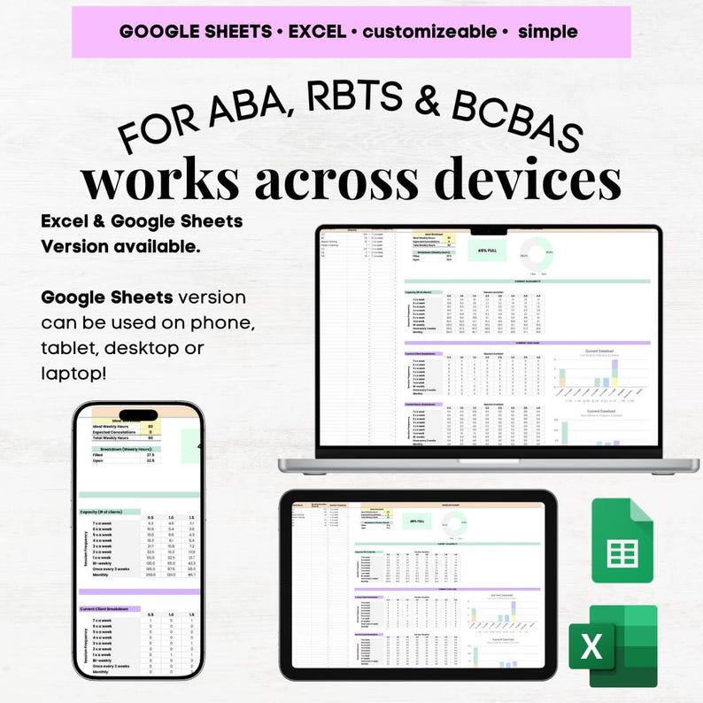 BCBA Caseload Tracker, Caseload Manager ABA, Caseload Planner, Bcba ...