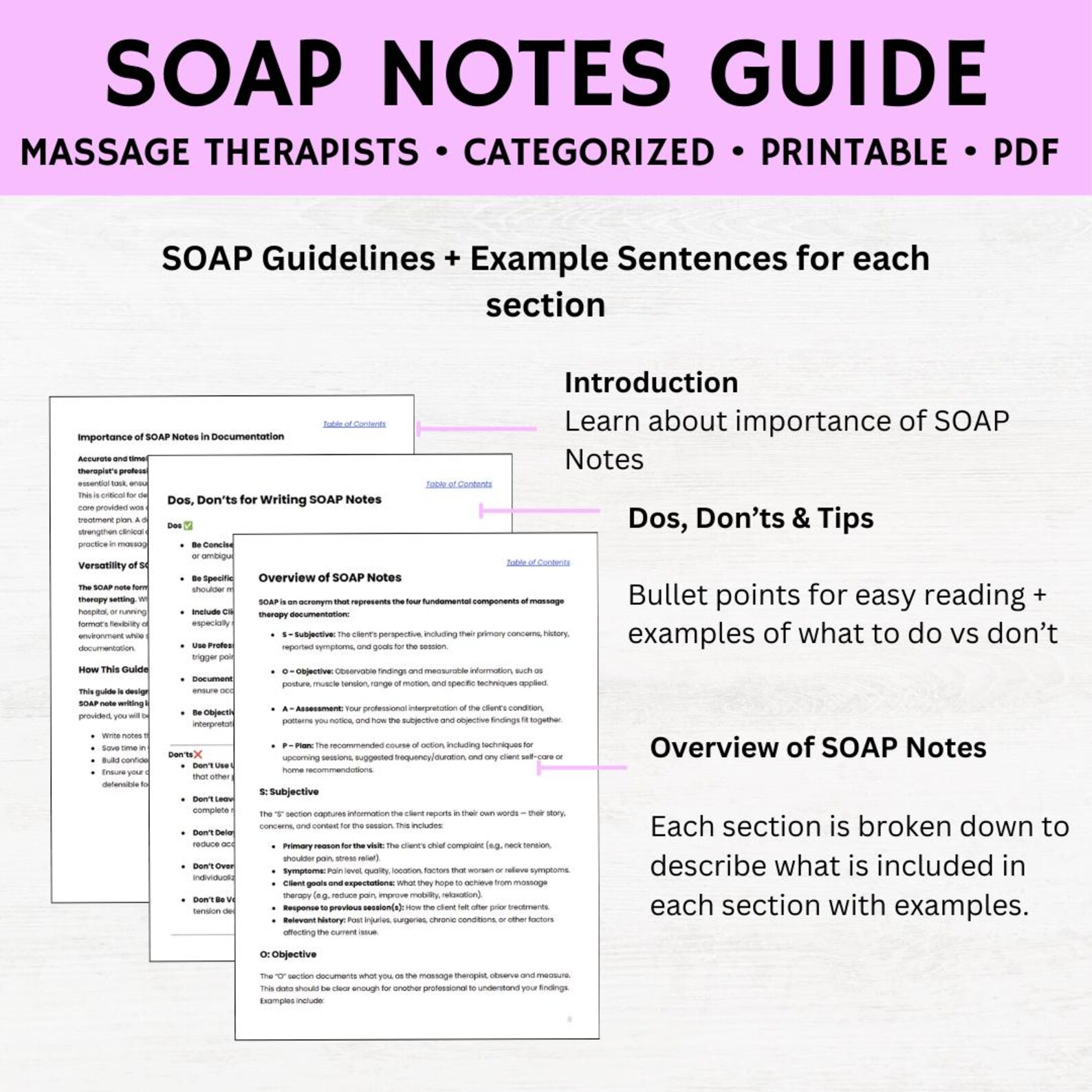 Massage Therapy SOAP Notes PDF, Soap Notes Massage Examples, Massage ...