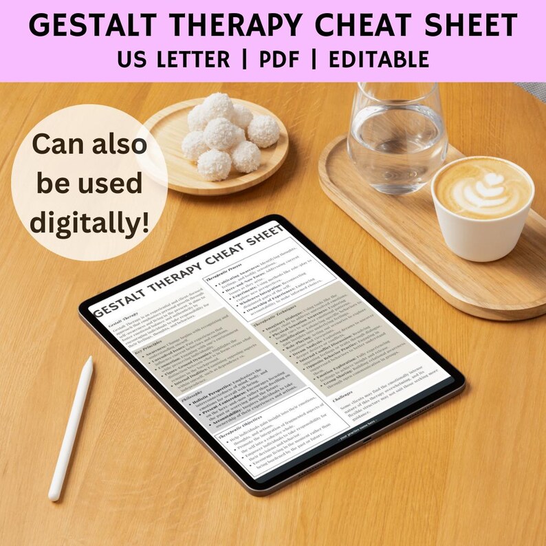 Gestalt Therapy Cheat Sheet, Therapy Cheat Sheet, Therapist Tool ...