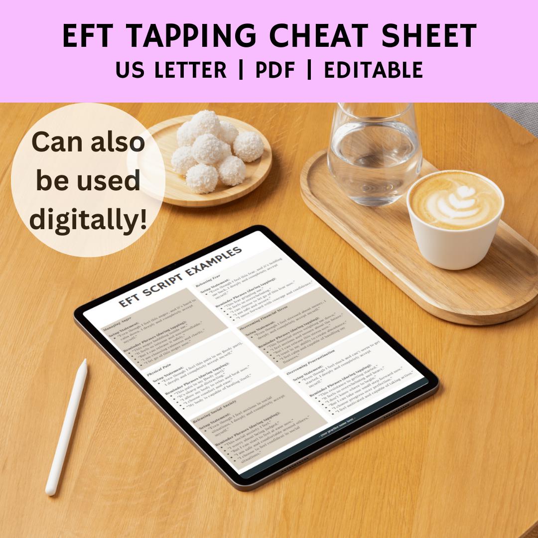 Emotional Freedom Technique Cheat Sheet, EFT Cheat Sheet, Tapping ...