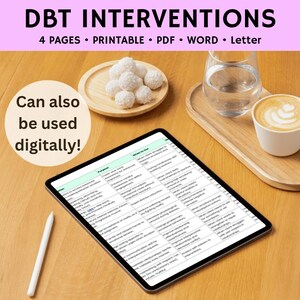 DBT Intervention, DBT Cheat Sheet Interventions, Cbt Dbt Interventions ...