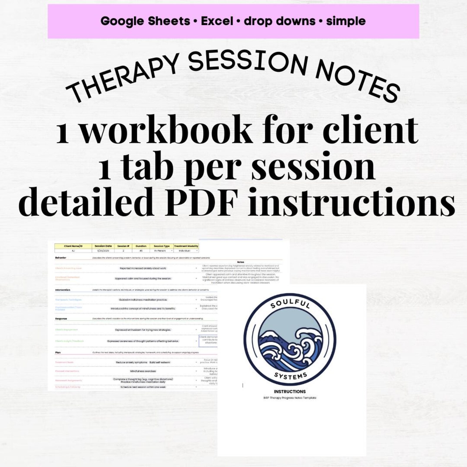 BIRP Therapy Progress Notes Template, Therapy Session Notes Template ...