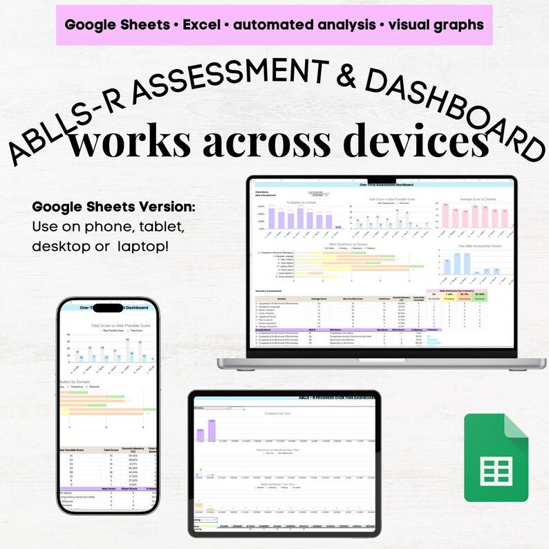 ABLLS-R Assessment Sheet, ABLLS R Tracking Sheets Excel & Google Sheets ...