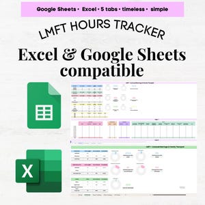 LMFT Hour Tracker, LMFT Licensure Tracking, Lmfta Hour Tracker, LMFT ...