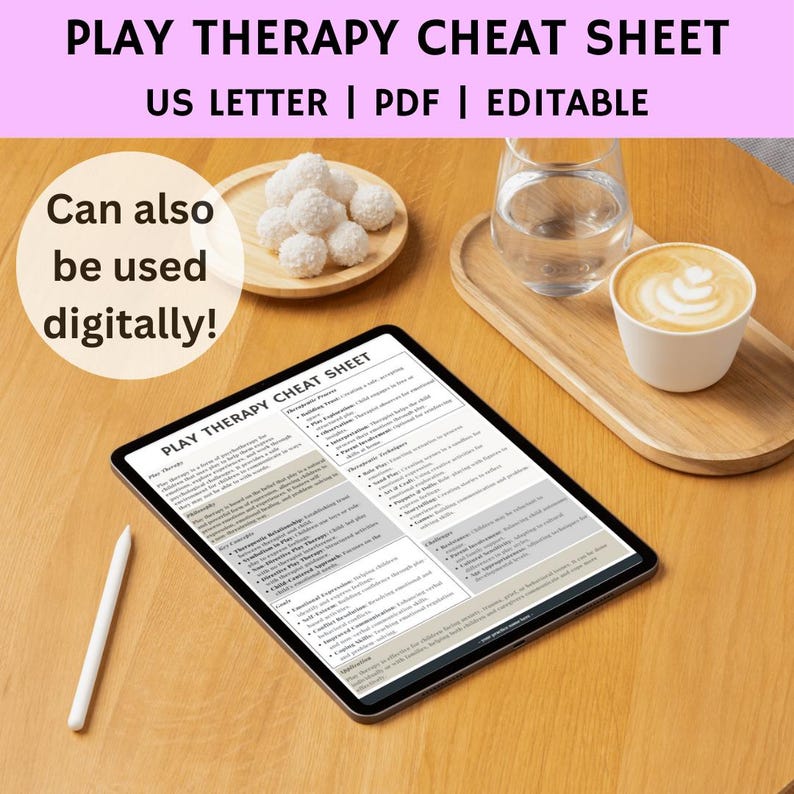 Play Therapy Cheat Sheet, Therapy Cheat Sheet, Play Therapy Tool, Play ...