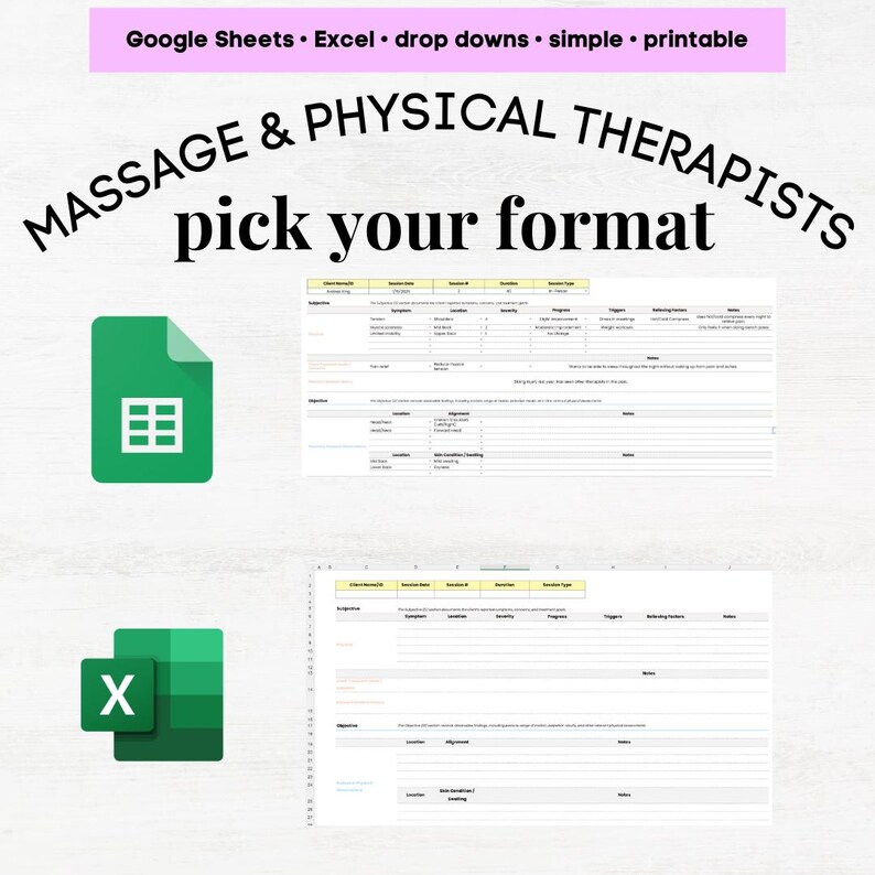 Massage Therapy SOAP Note Template, Massage Therapy Notes, Physical ...