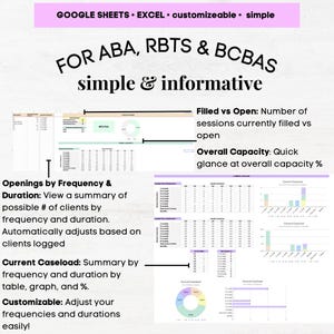 BCBA Caseload Tracker, Caseload Manager ABA, Caseload Planner, Bcba ...