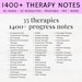 Therapy Progress Notes Bundle, Therapy Notes Cheat Sheets, Therapy Note ...