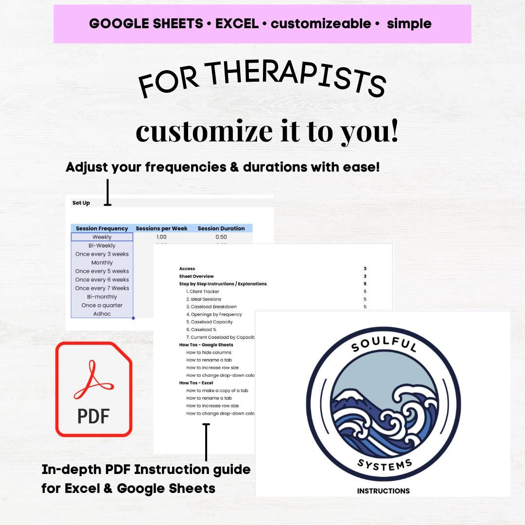 Therapy Caseload Tracker, Caseload Planner, Caseload Tracker, Caseload ...