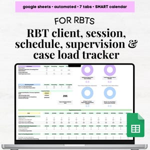 RBT Tracker, Client Supervision Log, Therapist Rbt, RBT Therapist, Rbt ...