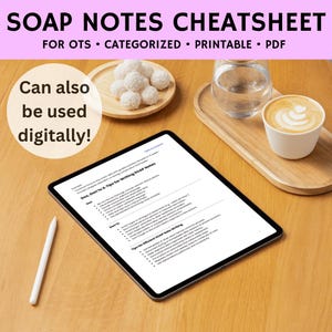 OT Soap Note Cheat Sheet PDF, Occupational Therapy SOAP Note Example Ot ...