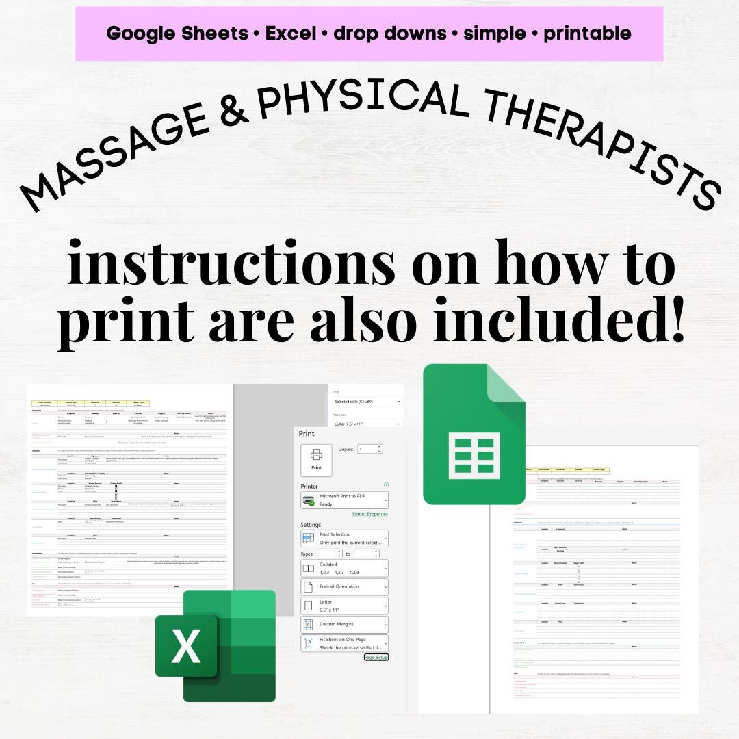 Massage Therapy SOAP Note Template, Massage Therapy Notes, Physical ...