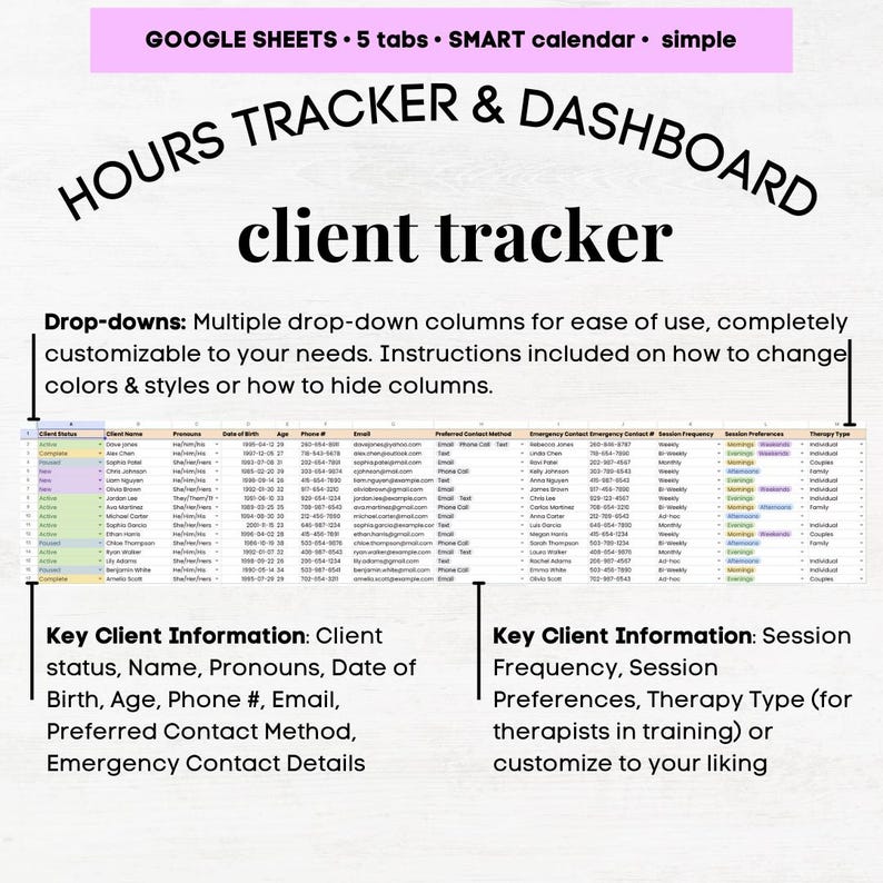 Clinical Hours Log, Clinical Hours Tracker, Hours Tracking Spreadsheet ...