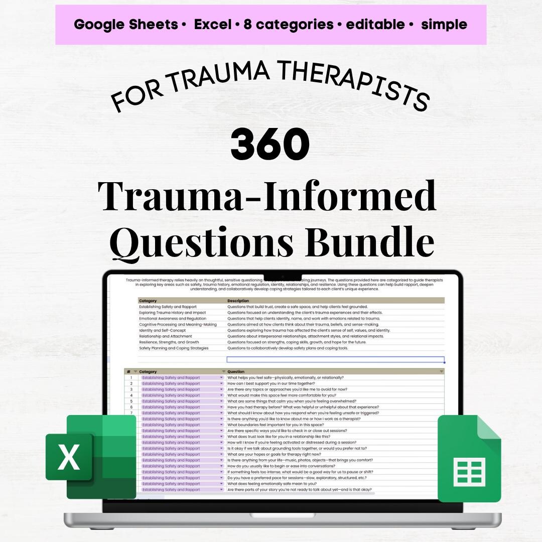 Trauma Therapy Questions, Trauma Question, Trauma Questions, Therapy ...