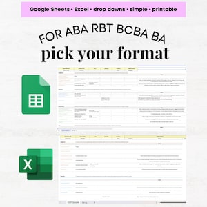 ABA SOAP Note Template, Aba Progress Note Template, Aba Session Note ...