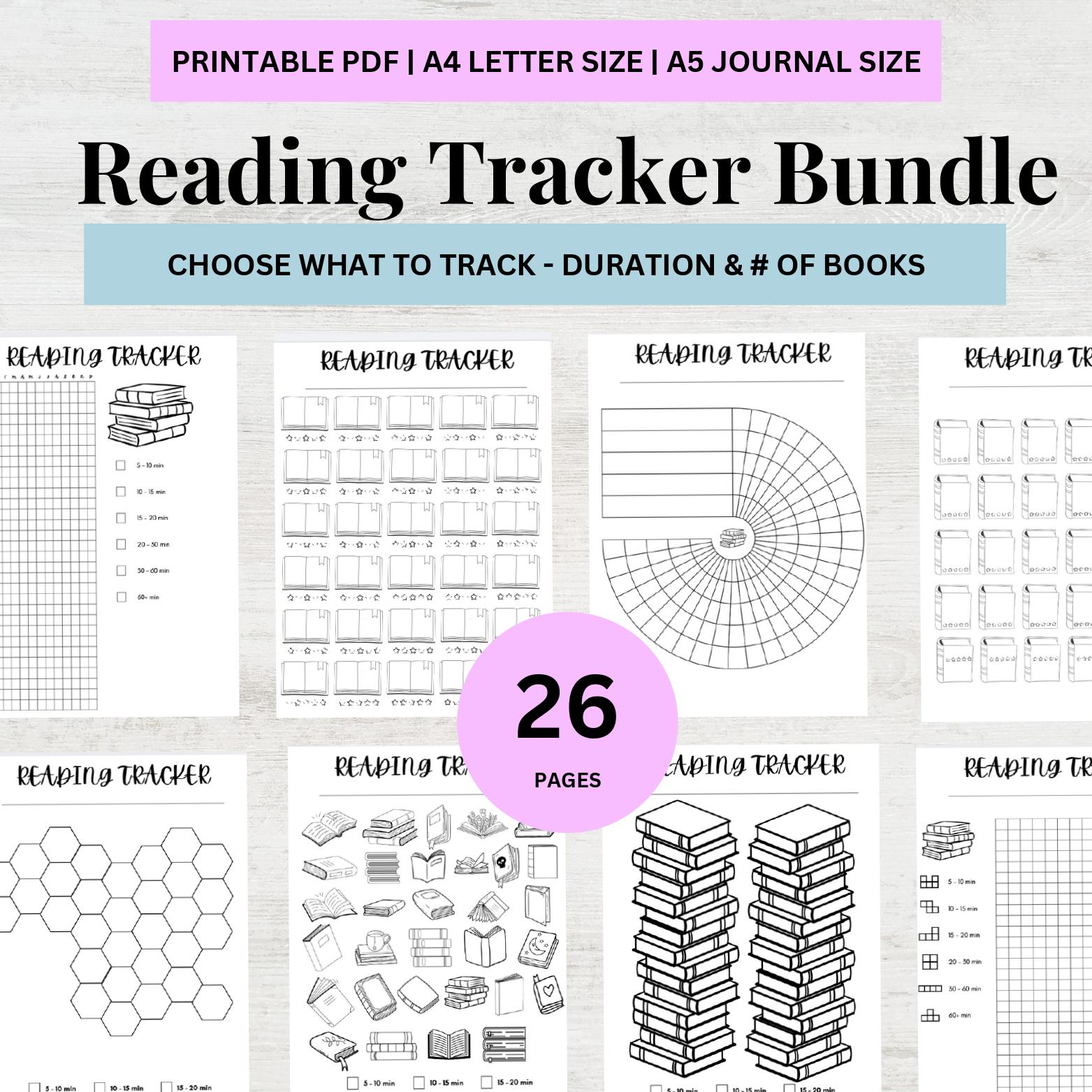 2025 Reading Habit Tracker Printable BUNDLE - Reading Planner PDF ...