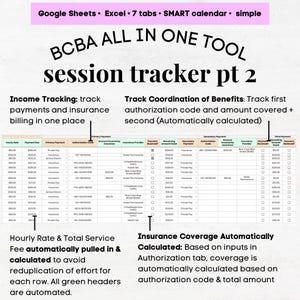 BCBA ABA Therapist All in One Tool - Session, Client, Authorization ...