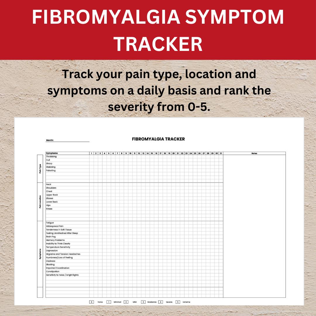 Fibromyalgia Tracker Printable PDF Fibromyalgia Symptoms Fibromyalgia ...