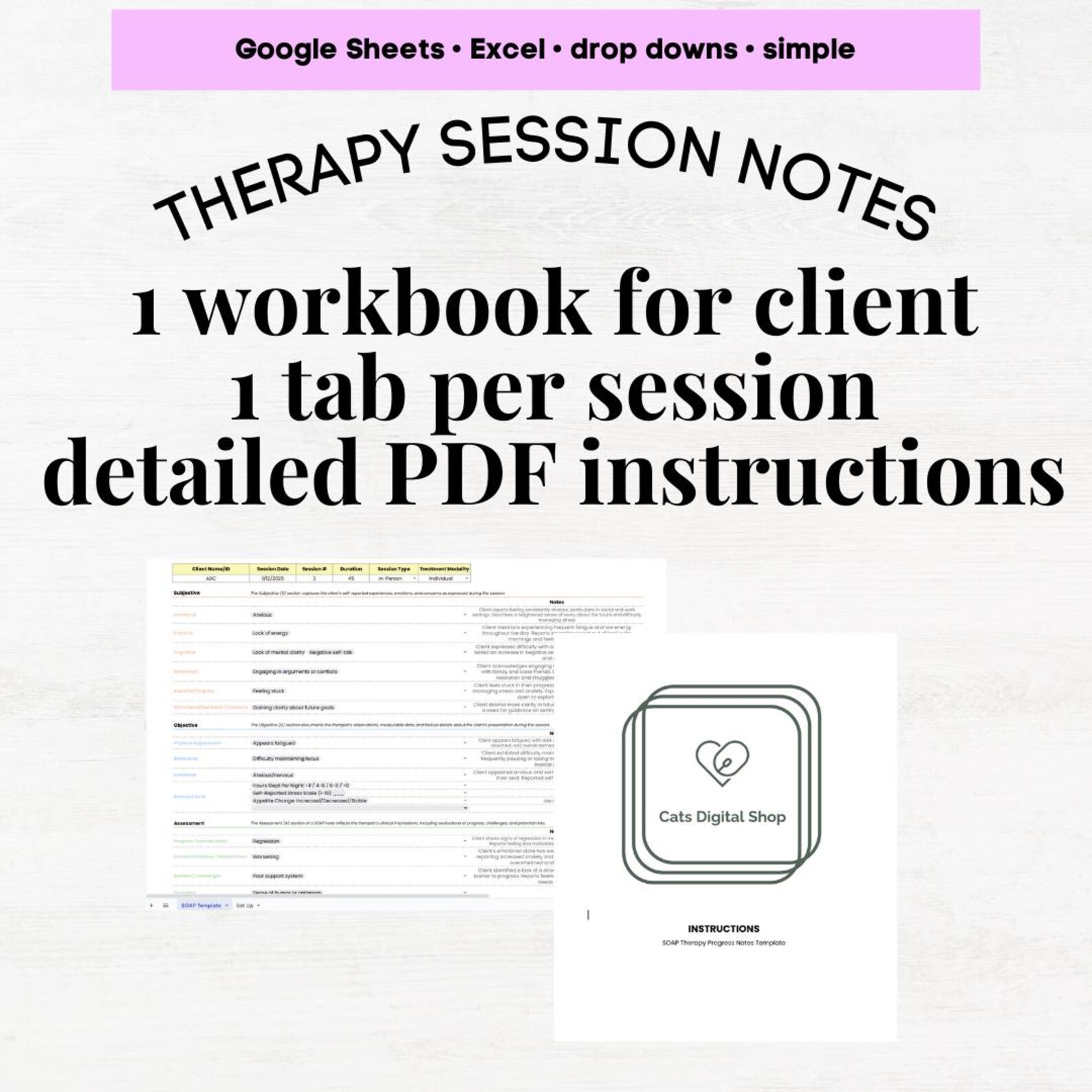 SOAP Notes Therapy Template, SOAP Notes, SOAP Therapy Note, Soap Note ...