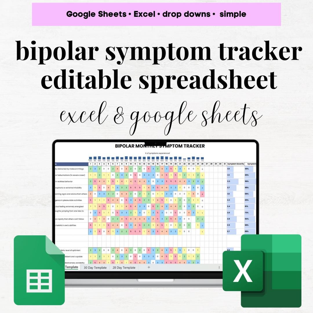 Bipolar Tracker Excel Spreadsheet Google Sheets Monthly Bipolar ...