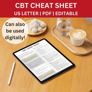 CBT Therapy Cheat Sheet, CBT Therapy Worksheet, Behavioral Therapy, Cbt ...