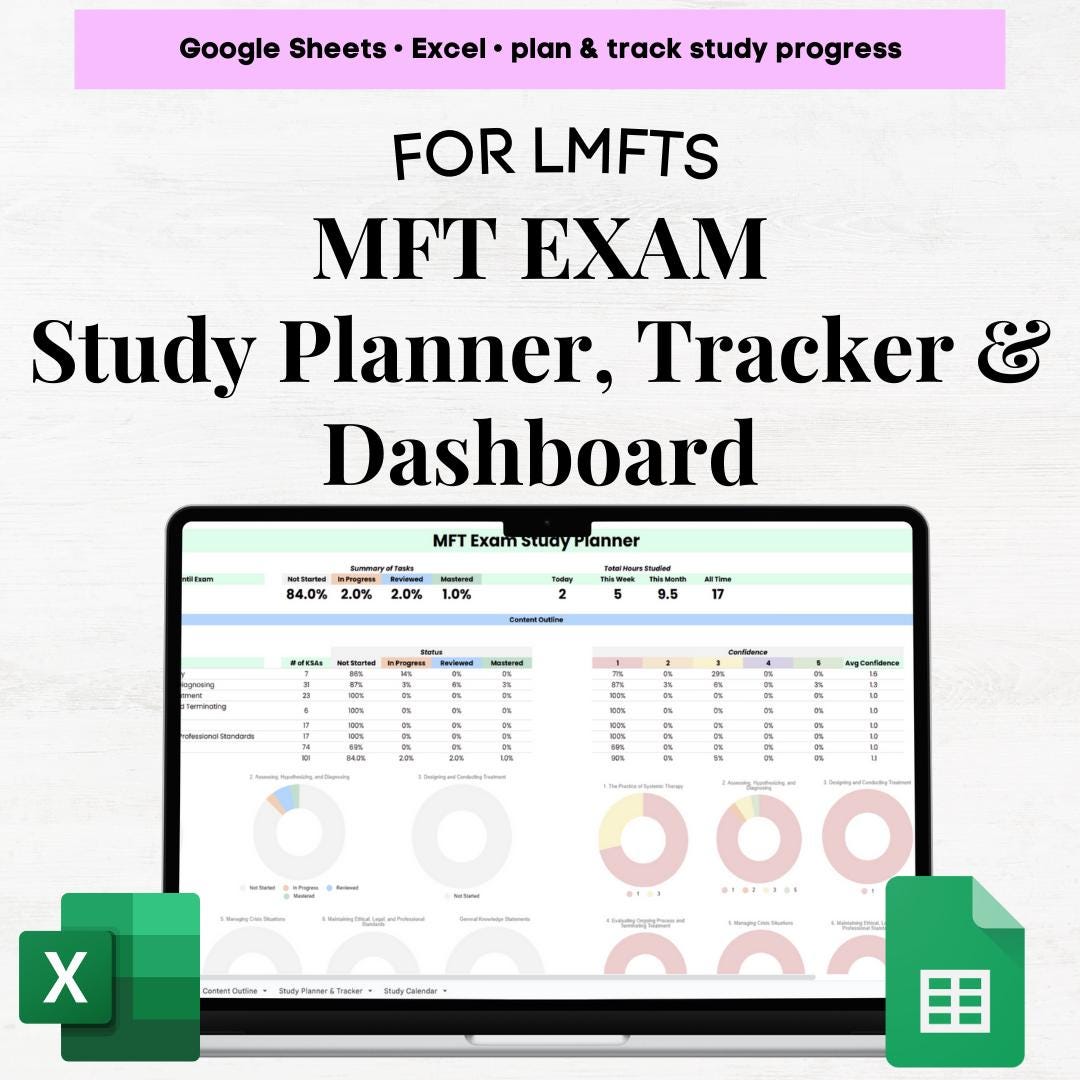 MFT Exam Prep Study Planner, LMFT Exam, Therapist Lmft, Lmft Therapist ...