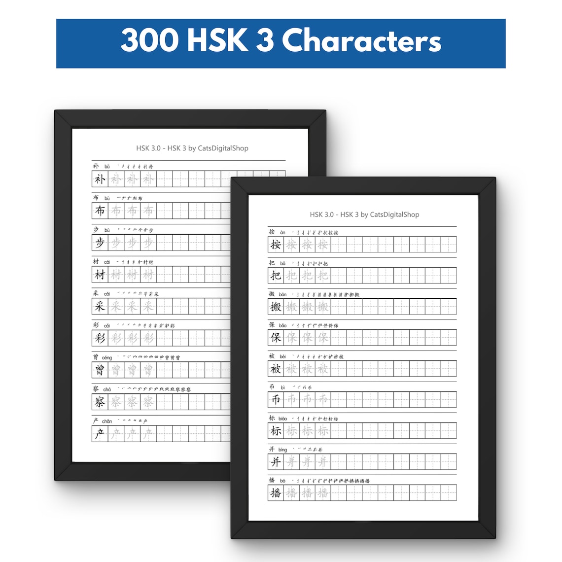 2025 New HSK 3 Writing Worksheet, New Hsk 3 Word List, New Hsk 3 Vocabulary List, Hsk 3 Words ...