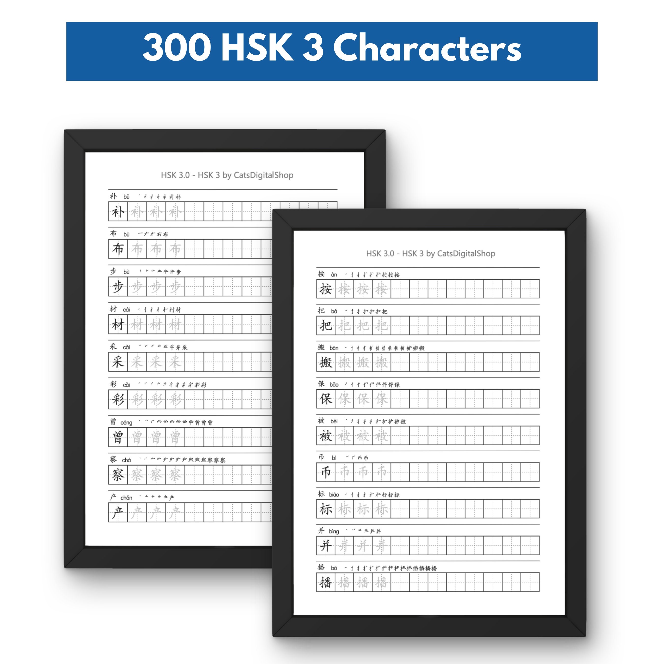 2025 New HSK 3 Writing Worksheet, New Hsk 3 Word List, New Hsk 3 ...