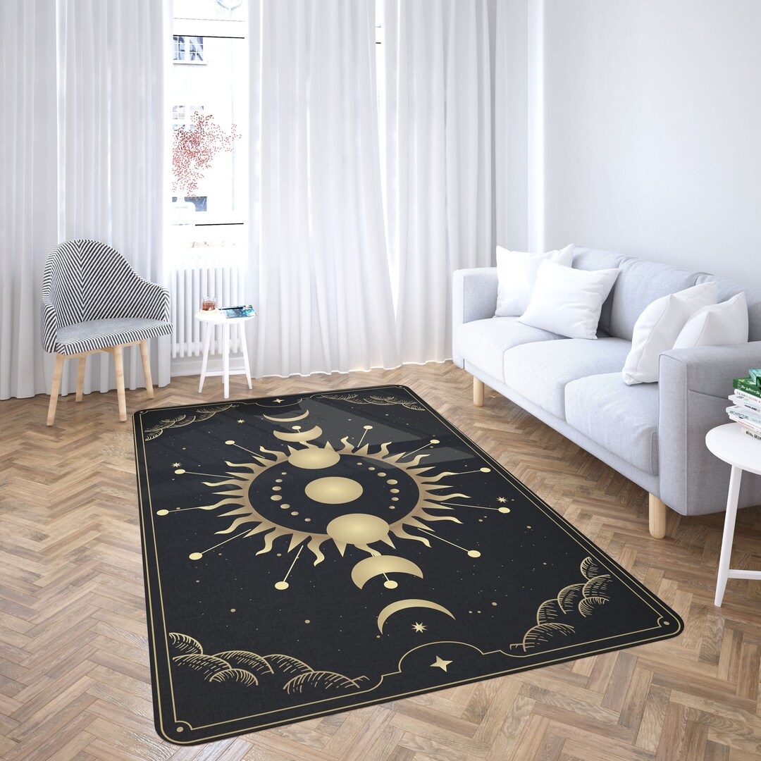 Moon Phases With Sun Foldable Rectangular Floor Rug - Etsy