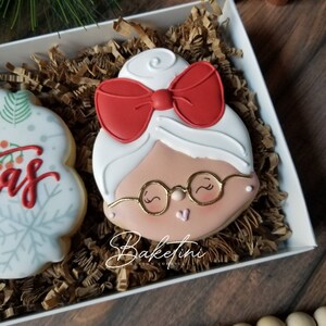 Merry Christmas 3pc Cookie Gift Set Holiday Gift Box Santa and Mrs ...