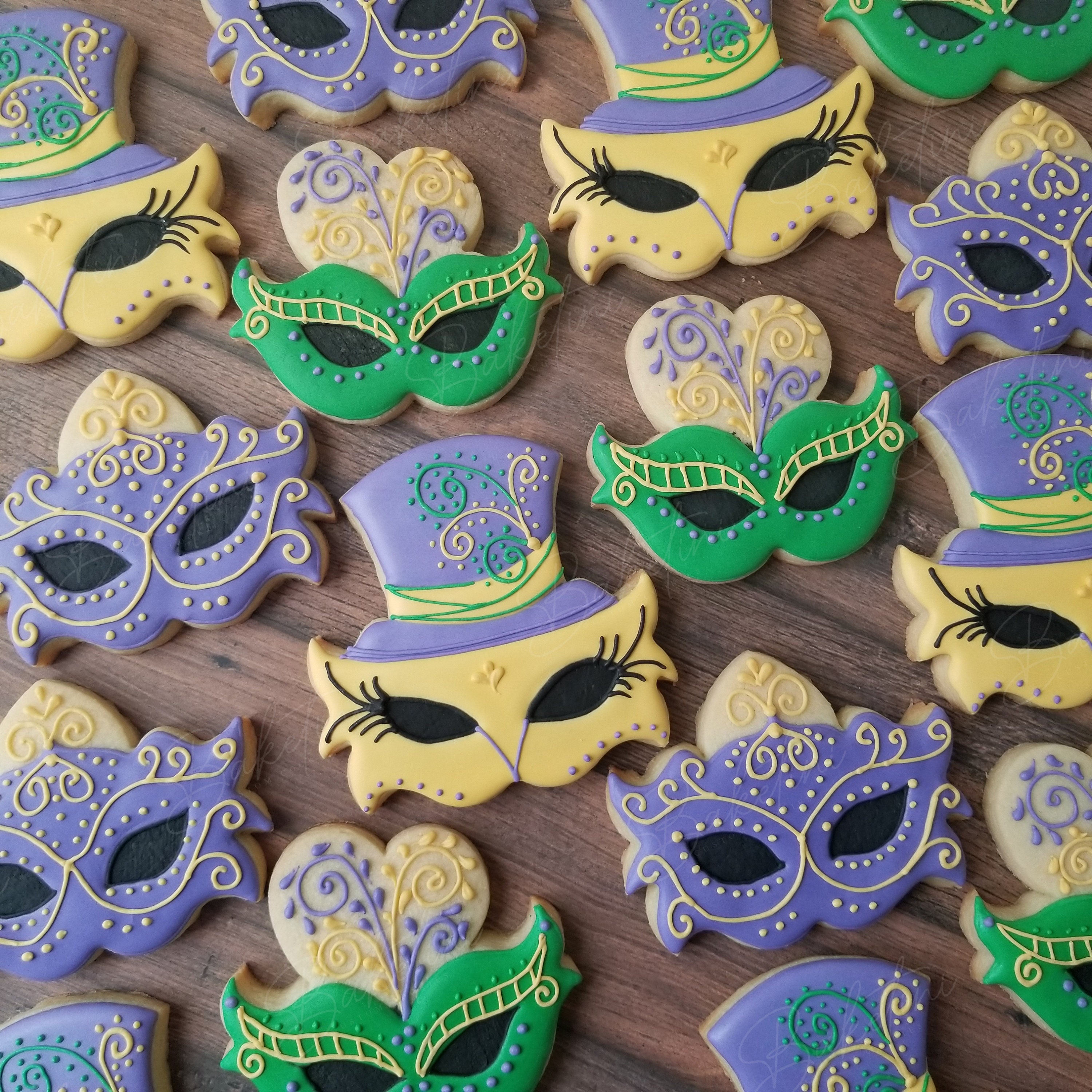 Mardi Gras Mask Cookies Fat Tuesday New Orleans Carnival - Etsy