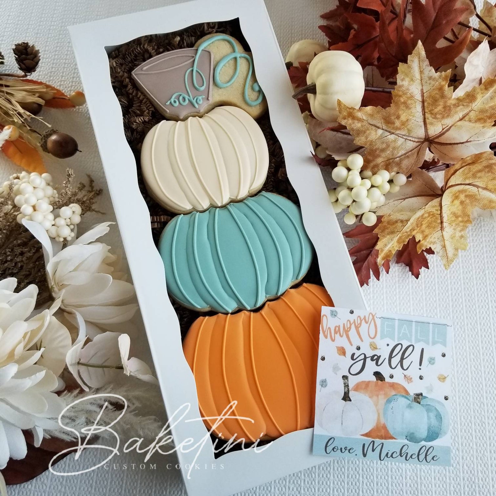 Stacked Pumpkin Cookie Gift Box 4pc Gift Set Hey Pumpkin - Etsy