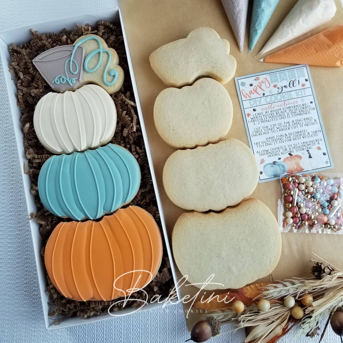 Stacked Pumpkin DIY Cookie Kit Decorate Your Own Fall - Etsy