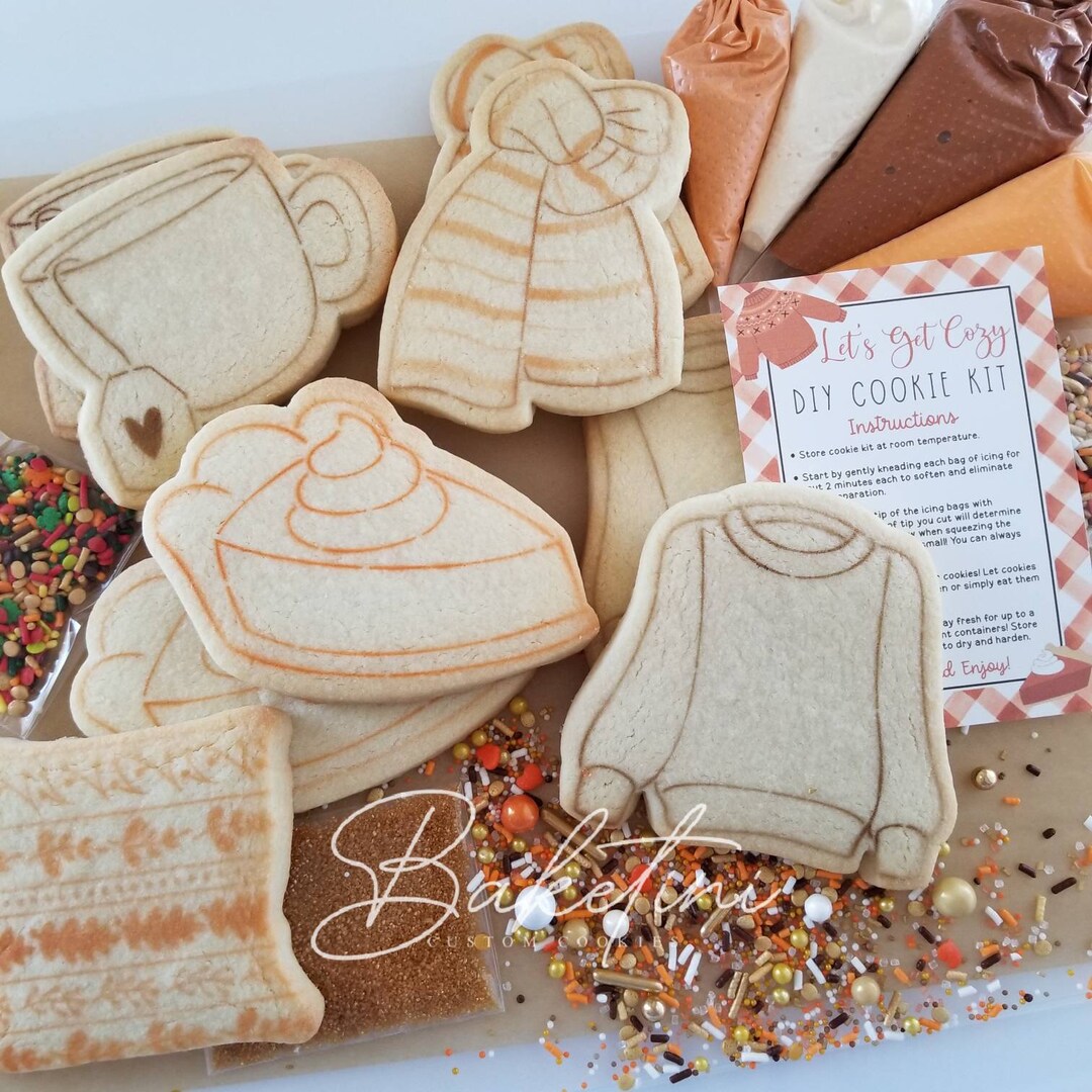 Cozy Fall DIY Cookie Kit Decorate Your Own Sweater Weather Scarf ...