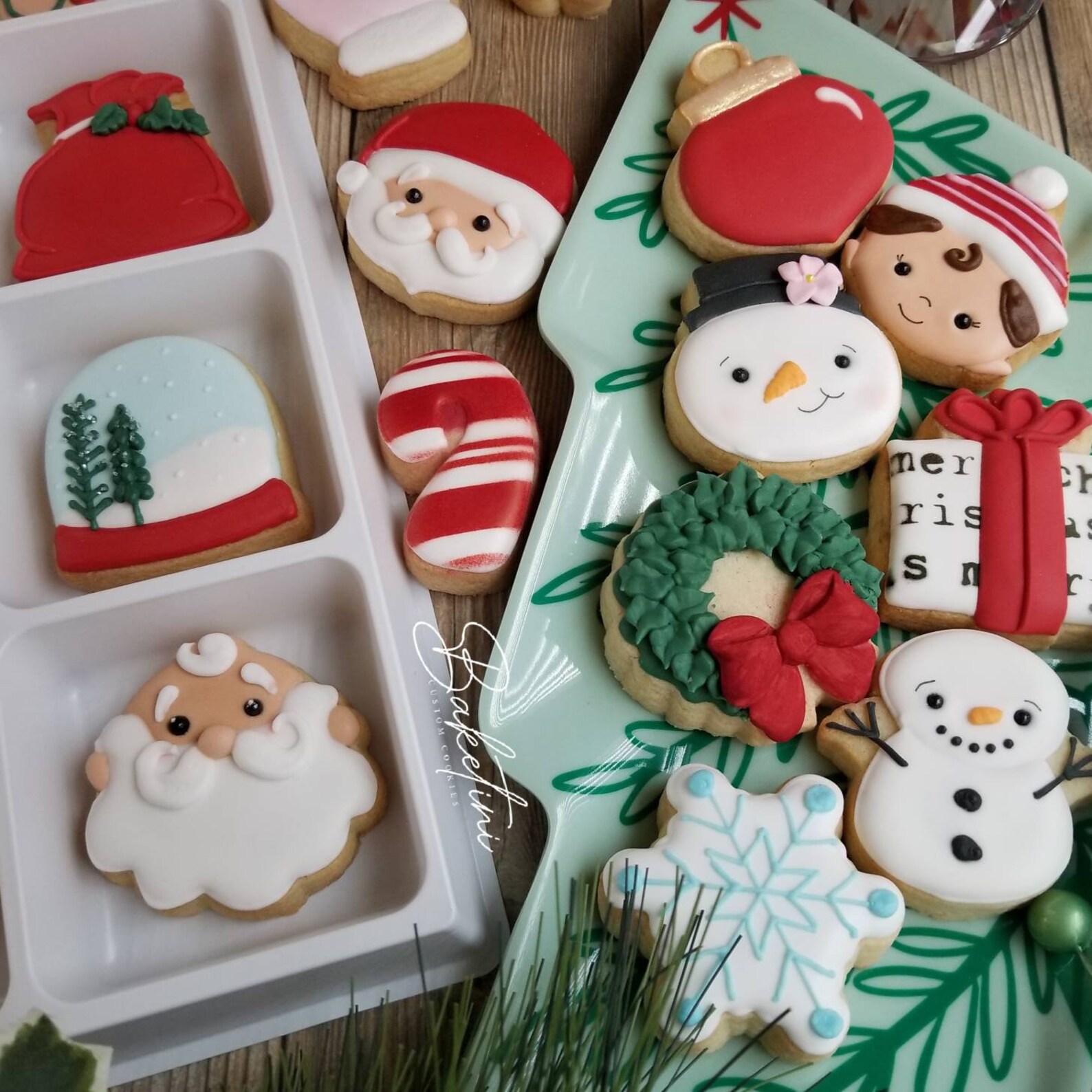 Christmas Mini Cookies 2 Dozen Santa Snowflake Snowman Candy - Etsy