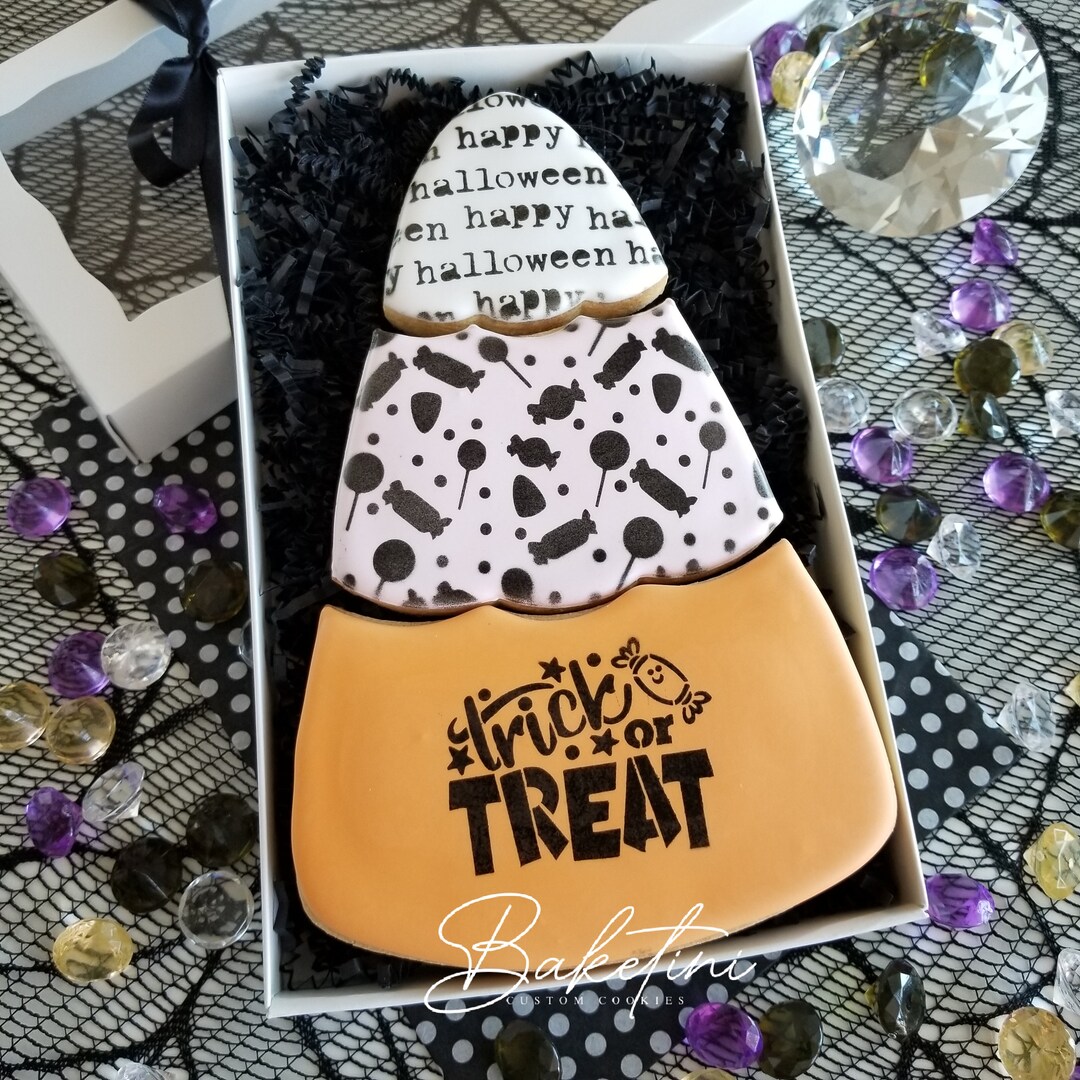Candy Corn Stack Cookies 3pc Gift Box Happy Halloween Gift Set You've ...