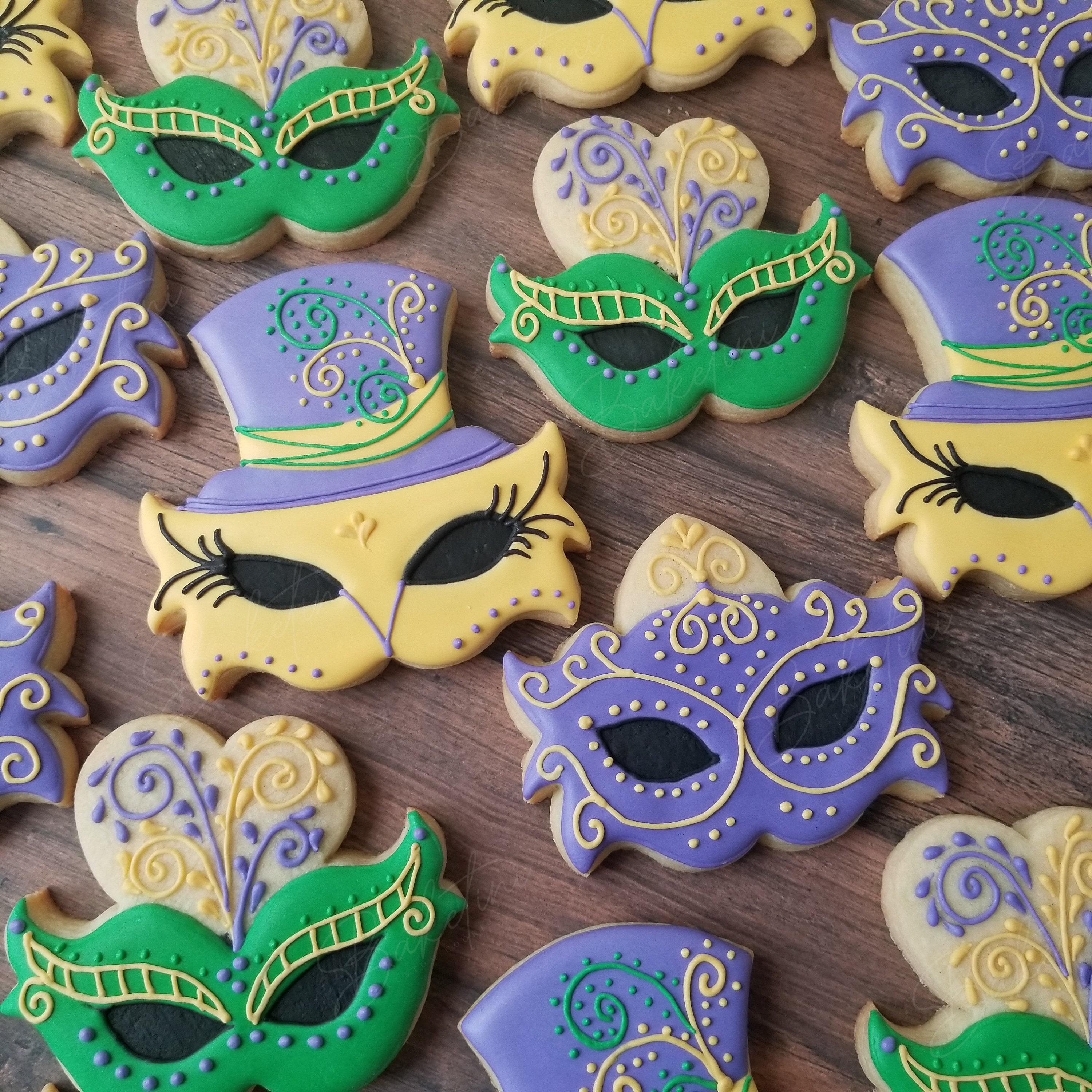 Mardi Gras Mask Cookies Fat Tuesday New Orleans Carnival - Etsy