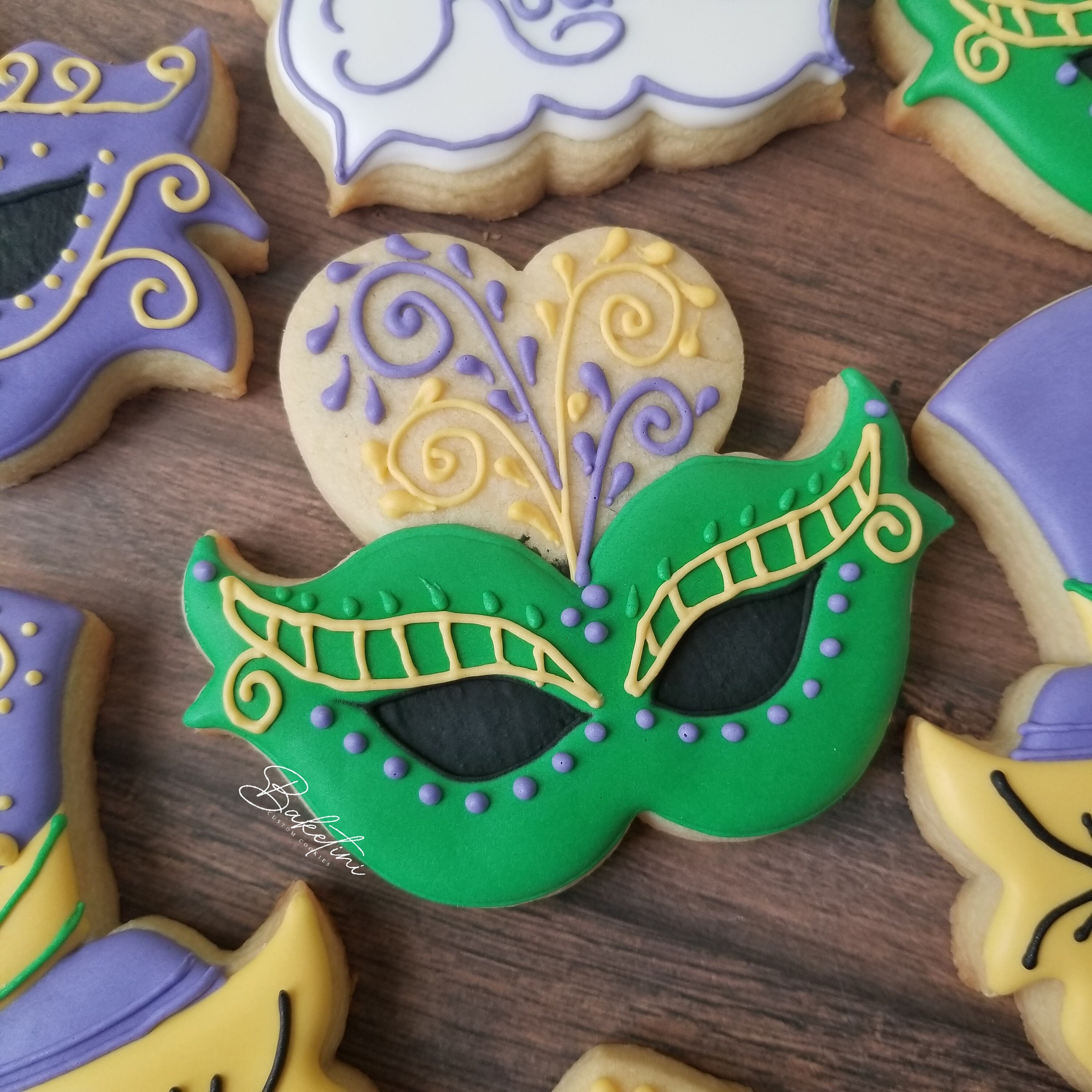 Mardi Gras Mask Cookies Fat Tuesday New Orleans Carnival - Etsy