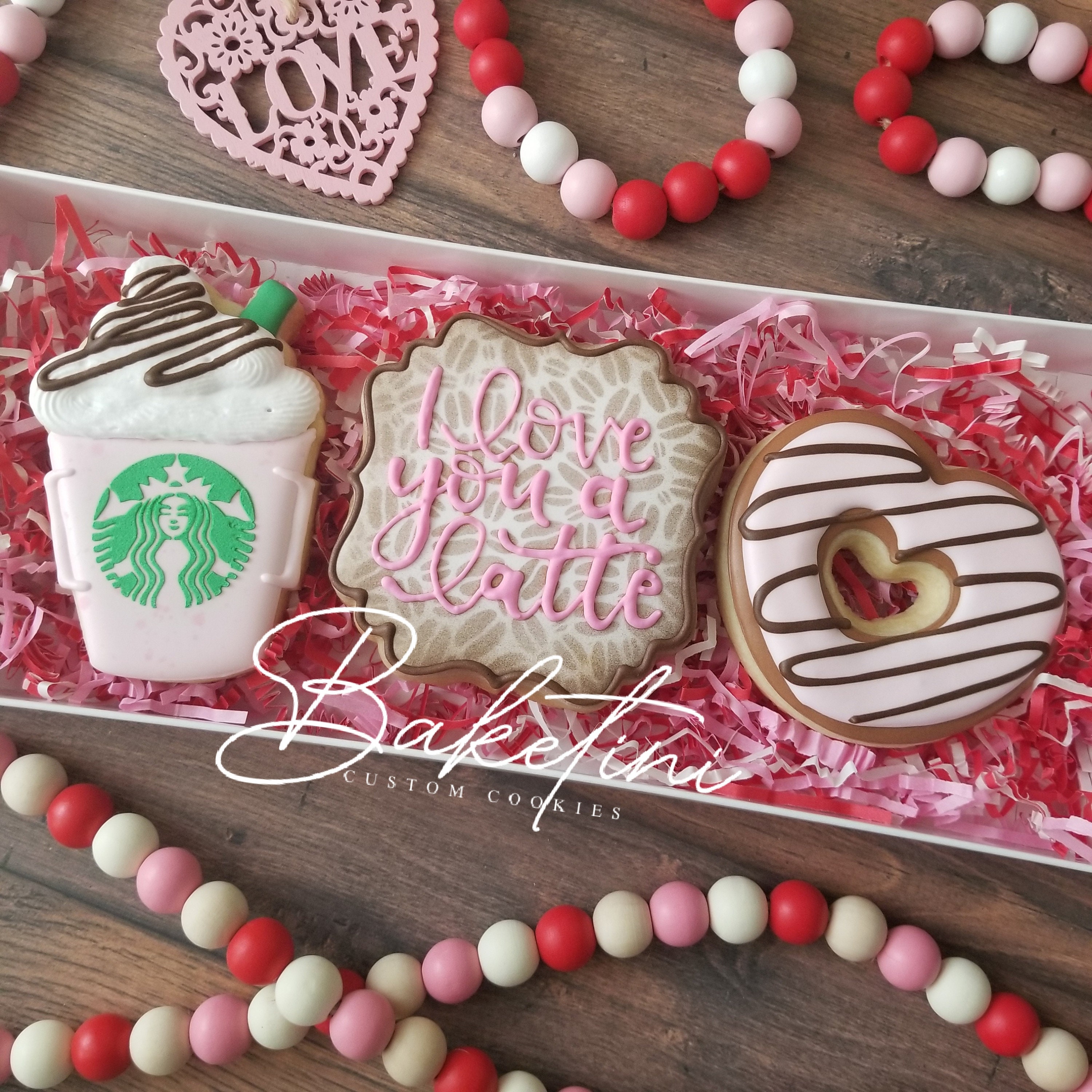 Love You A Latte 3pc Cookie Gift Set / Valentine's Day - Etsy España