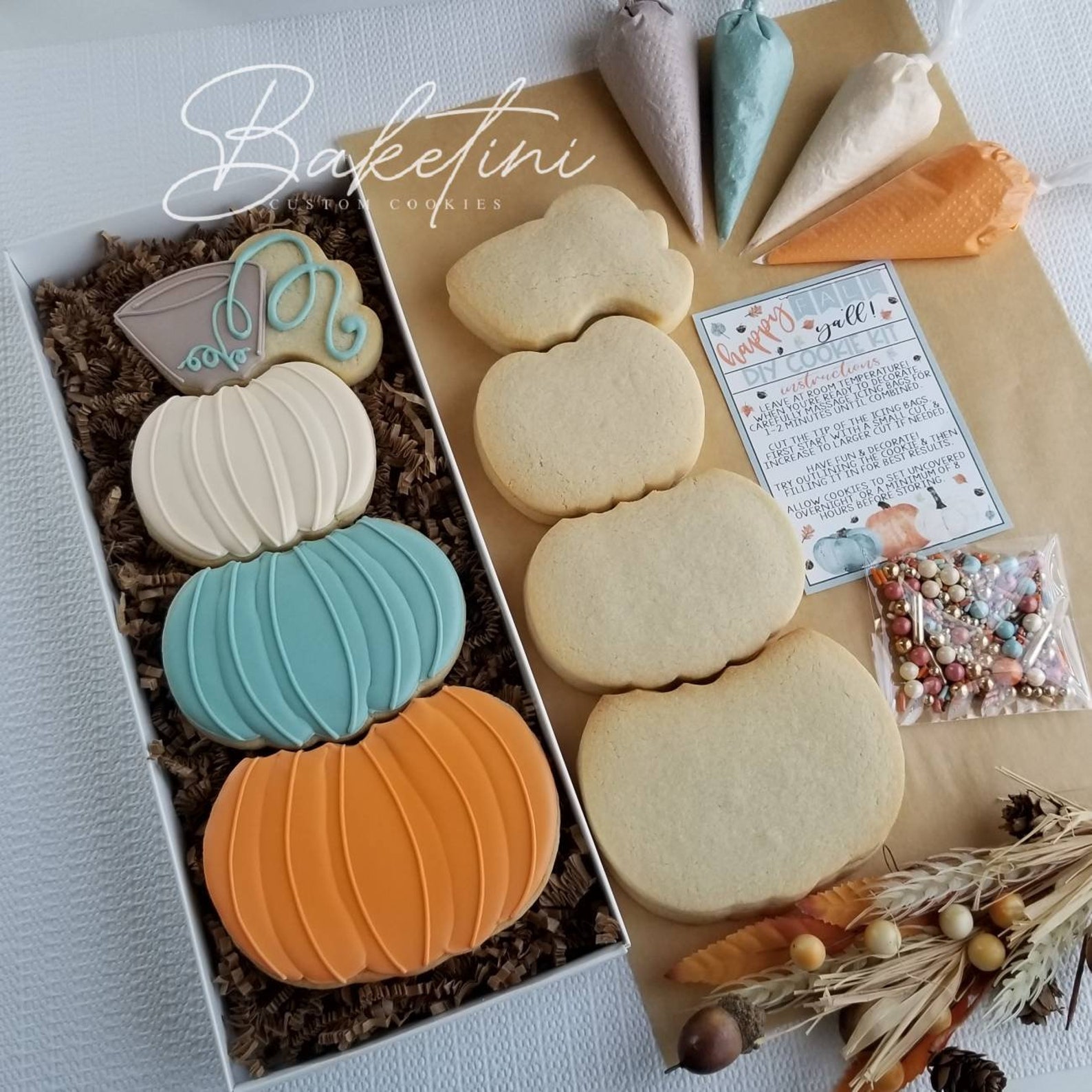 Stacked Pumpkin DIY Cookie Kit Decorate Your Own Fall - Etsy