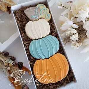 Stacked Pumpkin Cookie Gift Box 4pc Gift Set Hey Pumpkin Happy Fall Y ...