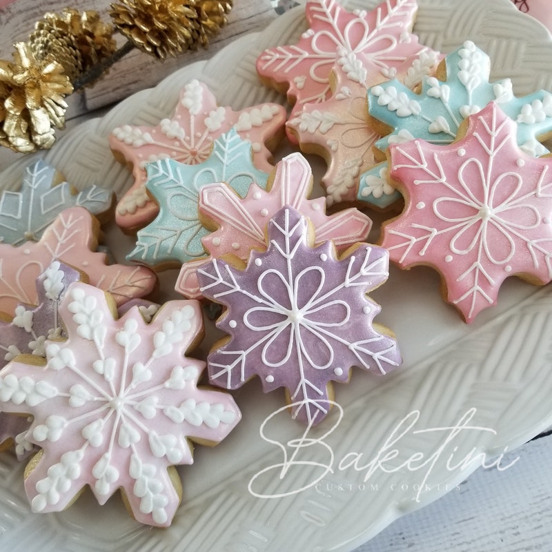 Snowflake Cookies - Etsy