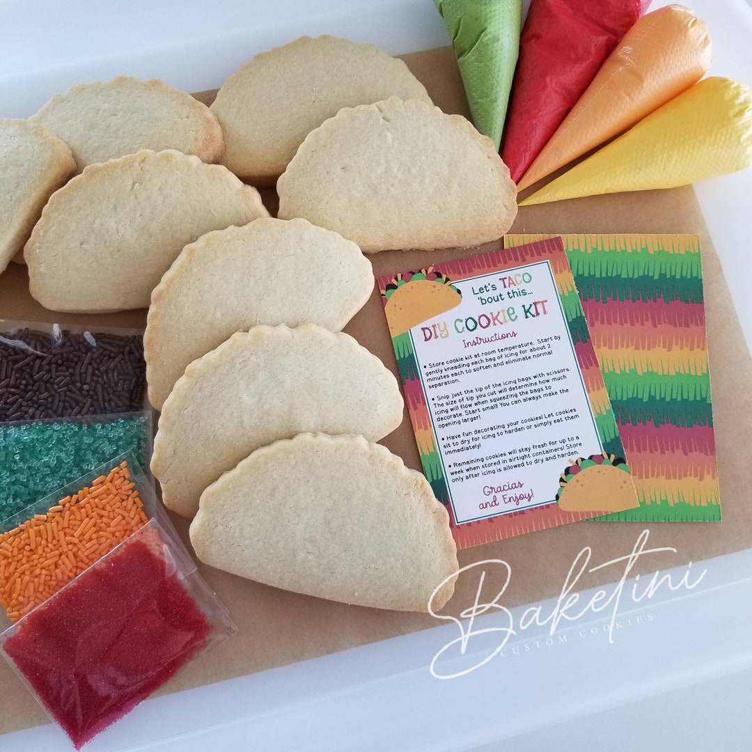 Tacos DIY Cookies Kit Decorate Your Own Cookies Fiesta Taco Tuesday ...