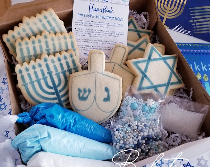 Hanukkah DIY Cookies Kit | Decorate Your Own | Star of David Dreidel ...
